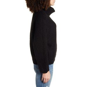 Leith | Sweaters | Nwt Leith Rib Knit Turtleneck Sweater Medium Black ...